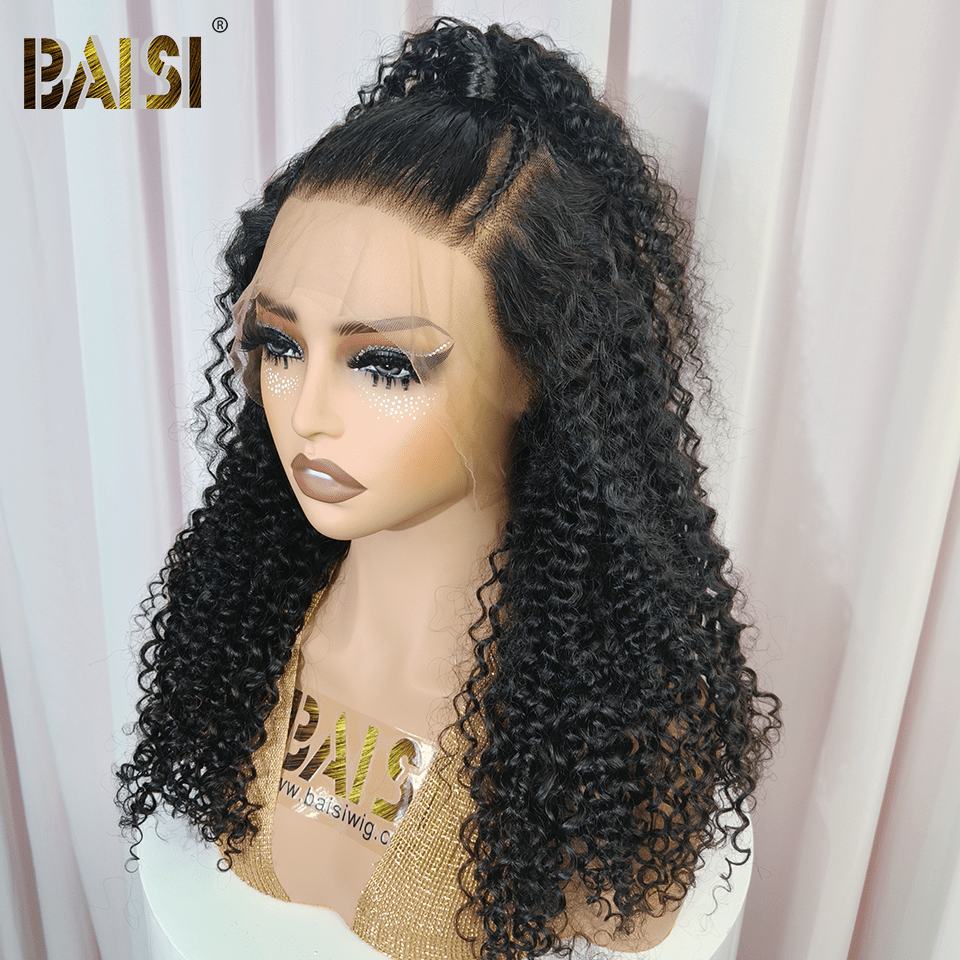 BAISI Cute Full Curly With Braid Lace Wig – BAISI HAIR