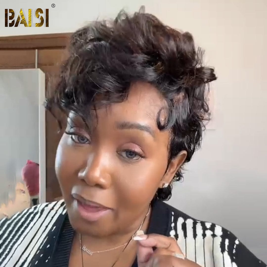 BAISI Full Lace Already Style Short Cut Pixie Wig – BAISI HAIR