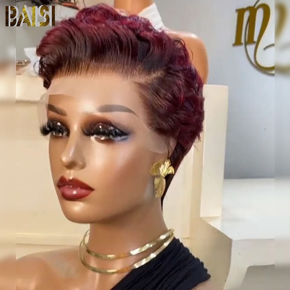 BAISI Sexy 99J Pixie Layered Lace Wig – BAISI HAIR