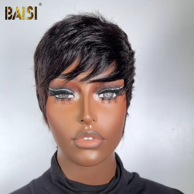 BAISI Machine Made Cool Pixie Short Cut Wig – BAISI HAIR