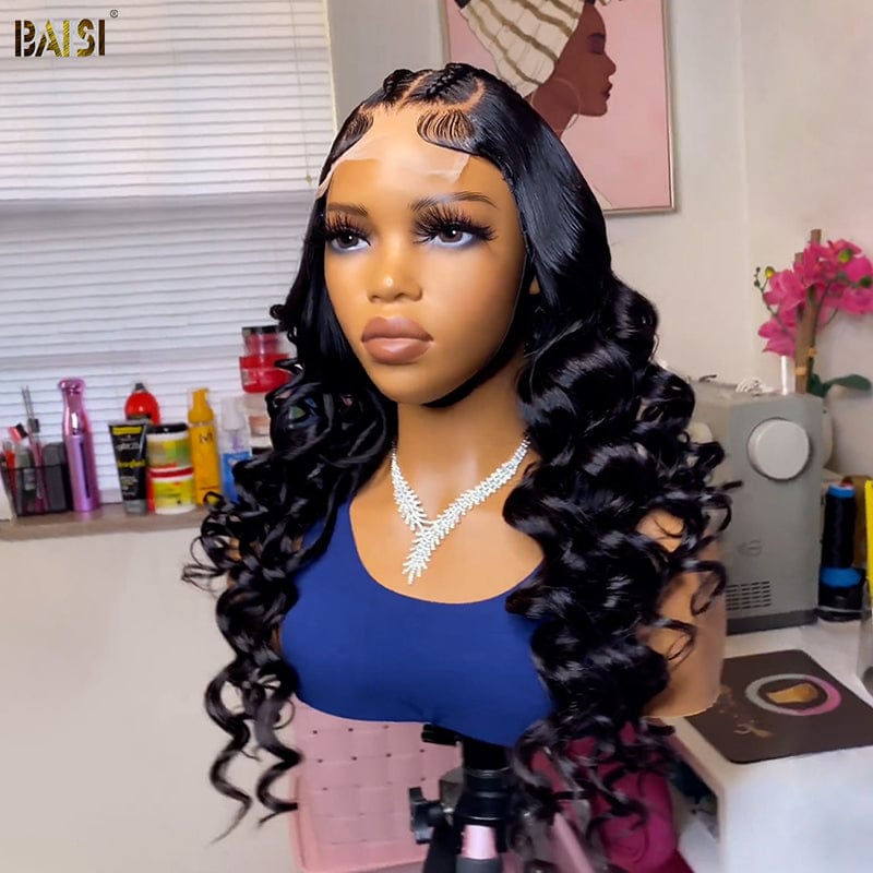 BAISI Natural Black Loose Wavy Wig – BAISI HAIR
