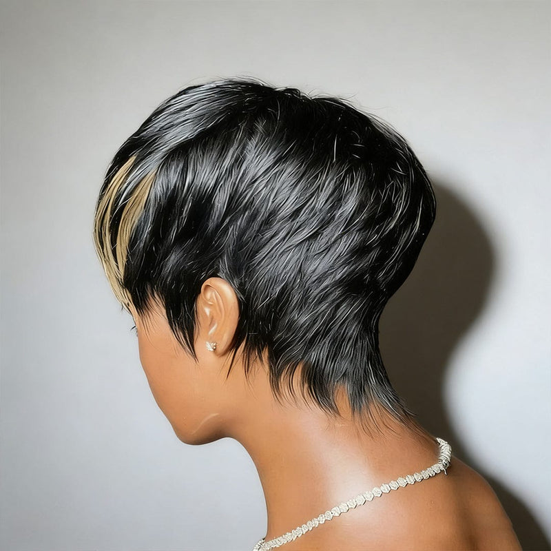 BAISI Machine Made Straight With #27 Highlight Pixie Wig – BAISI HAIR