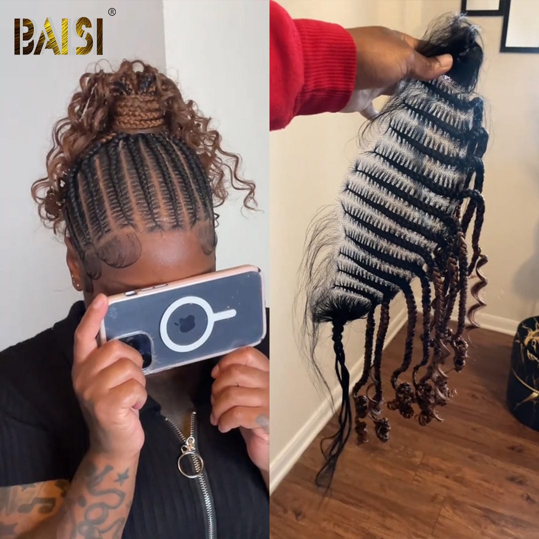 BAISI 1B/30# 13X6 Lace Braided Frontal (Not A Wig) – BAISI HAIR